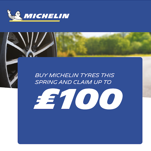 Buy Michelin tyres this spring and claim up to £100